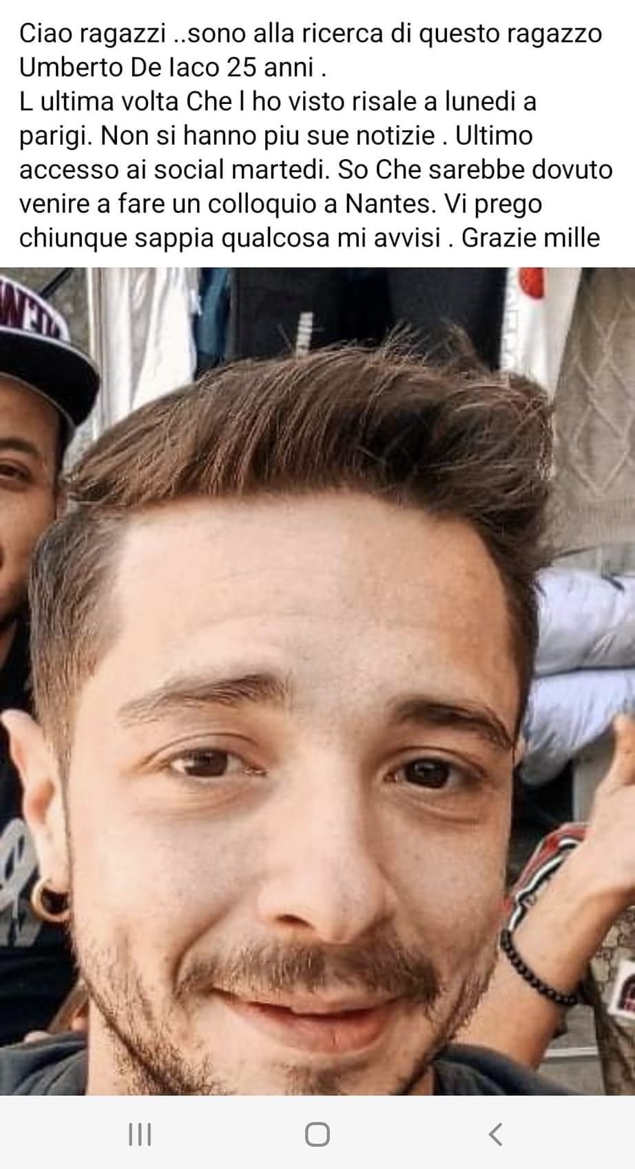 «Mamma sono stato rapinato», poi nessuna notizia. Sta bene il ragazzo ...