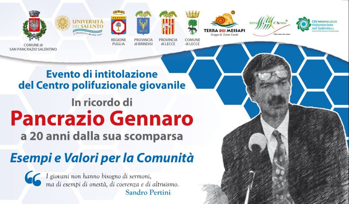 Il Centro Polifunzionale di San Pancrazio Salentino intitolato a ...
